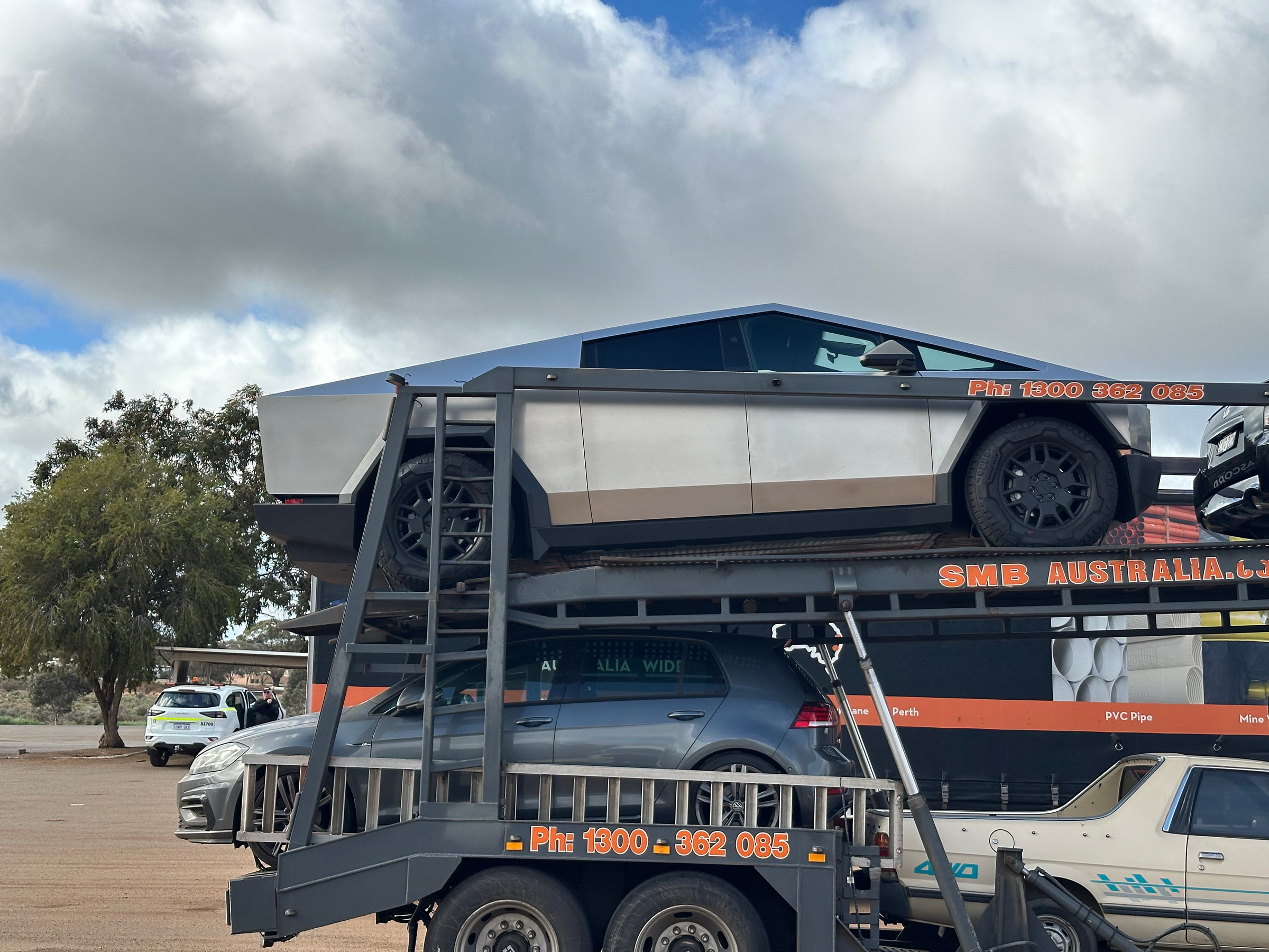Tesla CyberTruck Spotted in WA: The Futuristic Beast Heads West for the ...